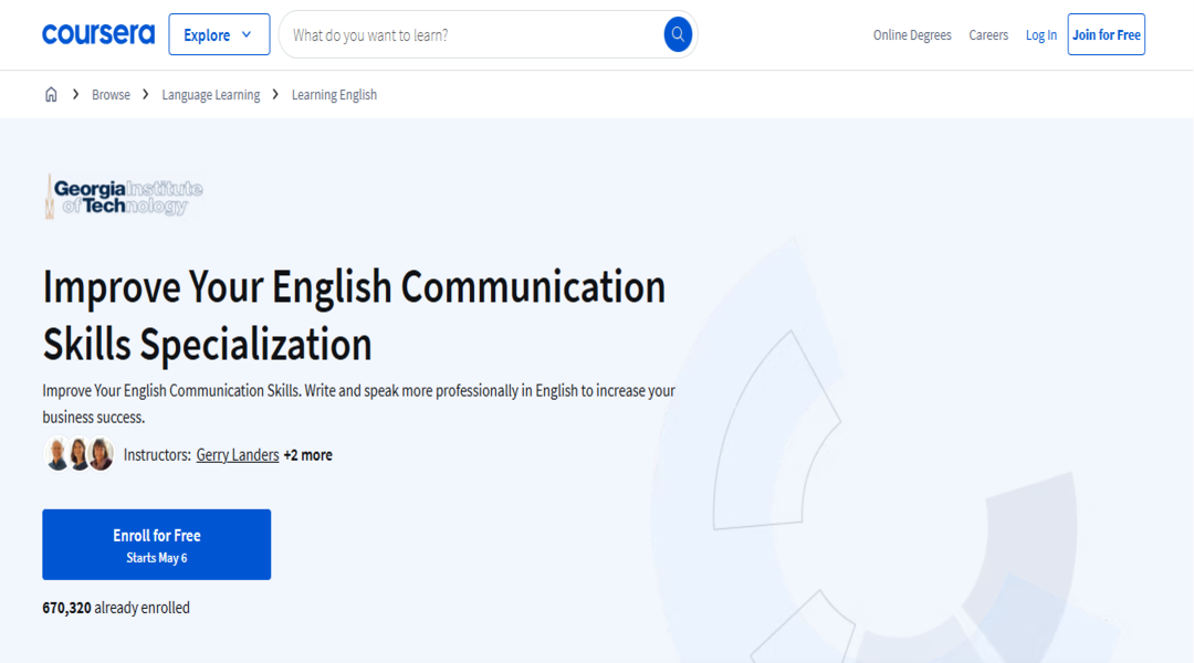 كورس Improve Your English Communication Skills Specialization - إستفد